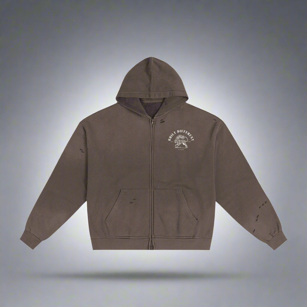 Built Different Zipped Hoodie – Glitches Shop